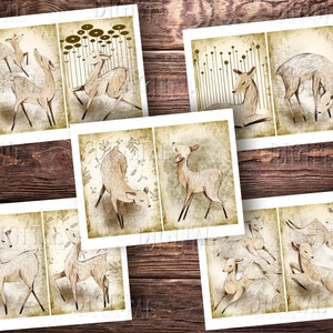 Deer Spirit Animal Ephemera, 10 Deer Printable Junk Journal Cards, Baby ...