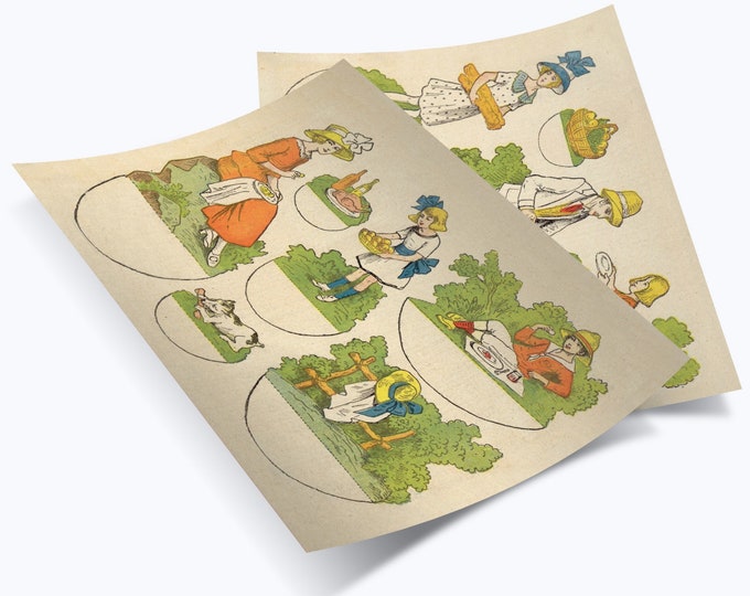 Vintage Picnic Digital Paper Cutout Kit Picnic Food Cut Out - Etsy