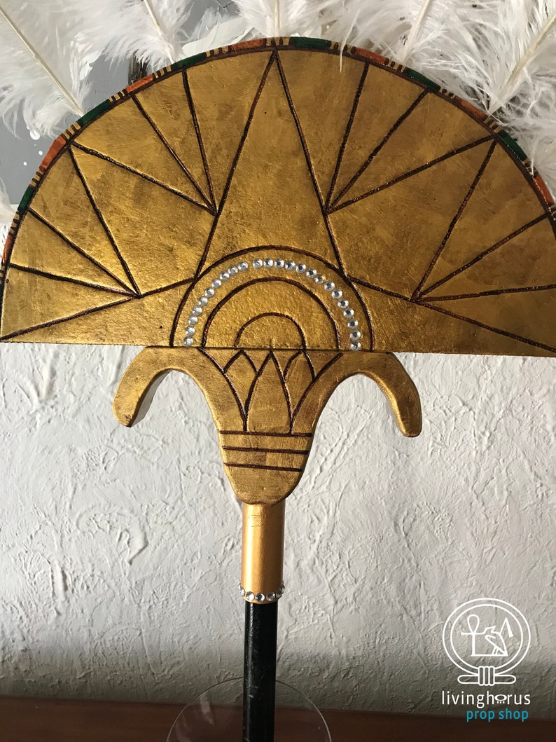 Ancient Egyptian Ostrich Feather Fans (set of 2) - Etsy