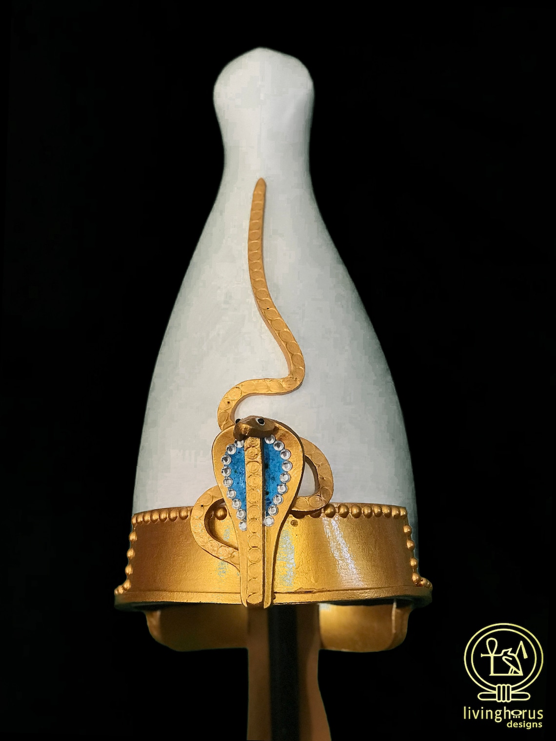 Ancient Egyptian Hedjet Crown: Pharaoh White Crown - Etsy