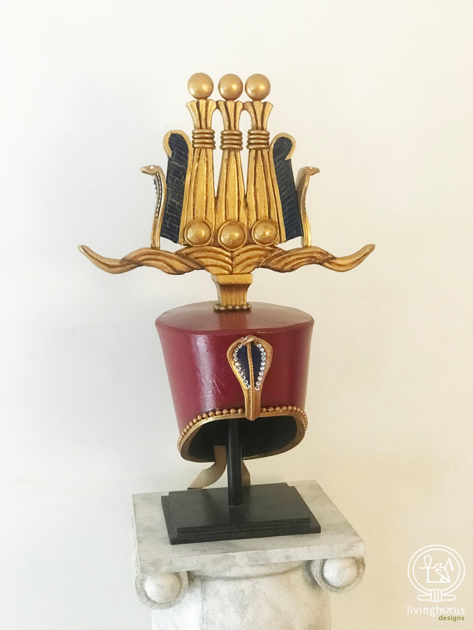 Ancient Egyptian Pharaoh Ptolemy Hemhem Crown - Etsy Australia