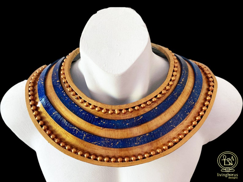 Ancient Egyptian Tutankhamun Usekh Collar - Faux Lapis-lazuli - King ...
