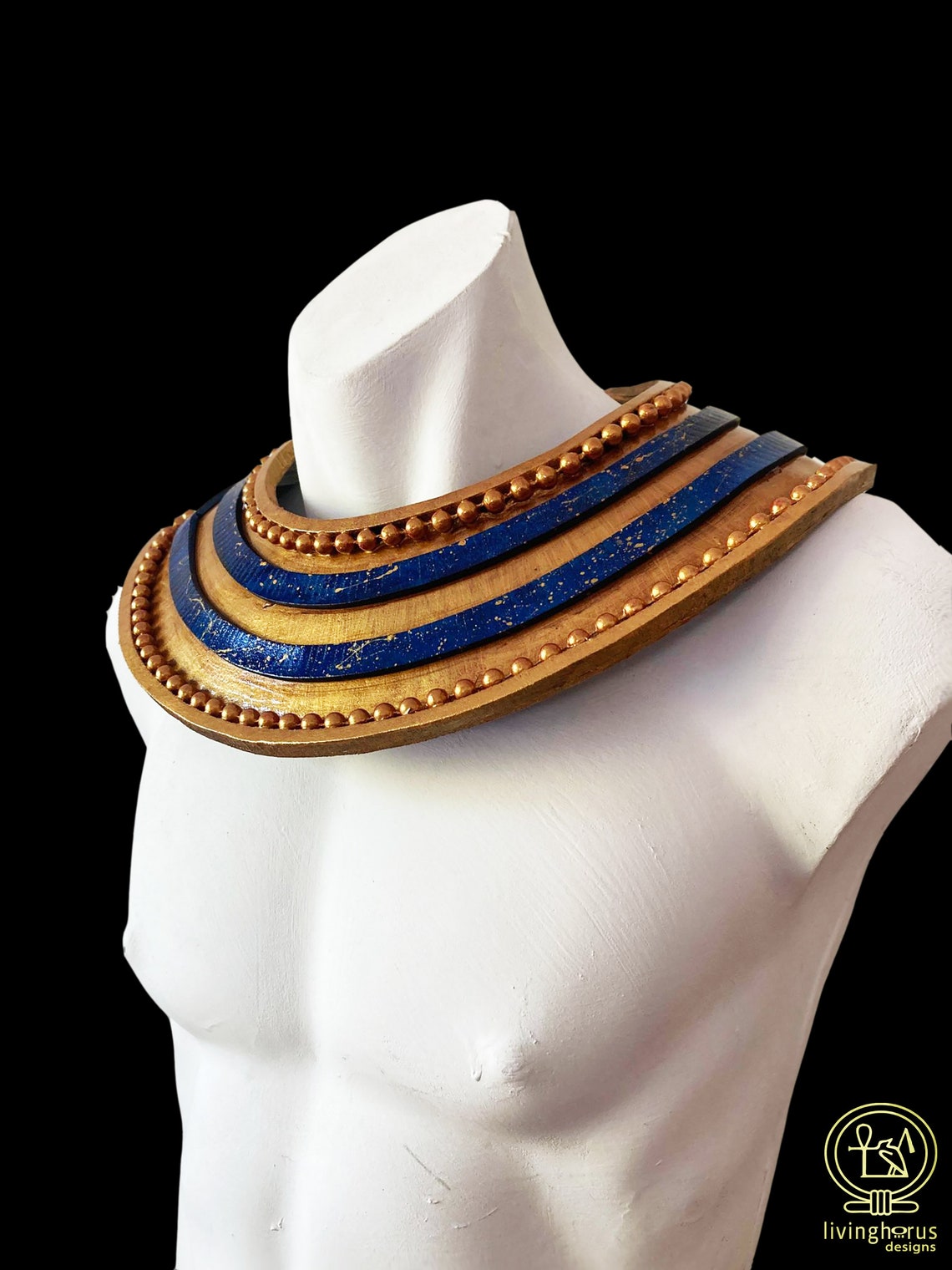 Ancient Egyptian Tutankhamun Usekh Collar - Faux Lapis-lazuli - King ...