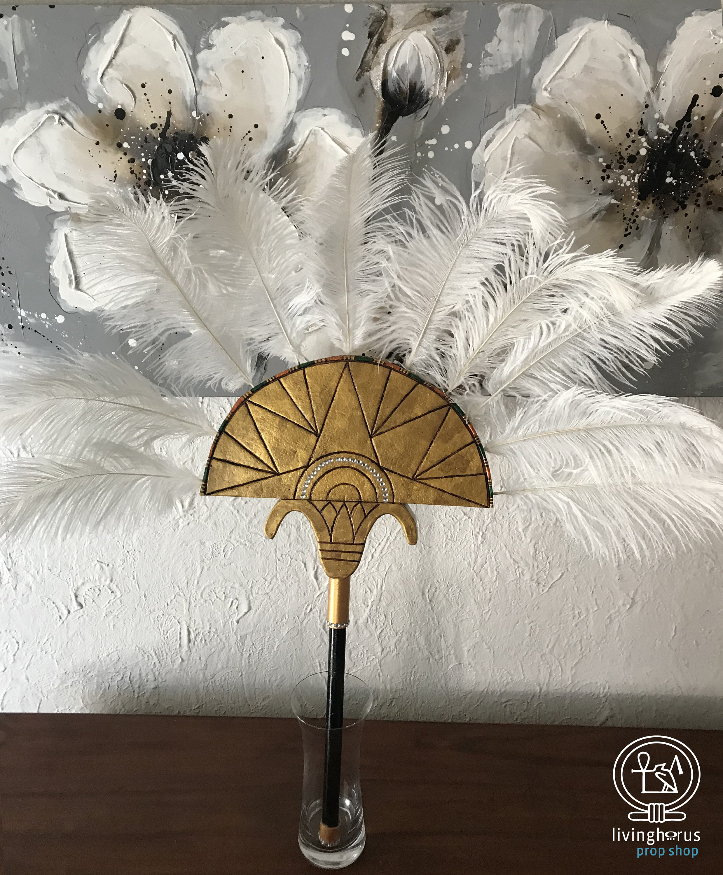 Ancient Egyptian Ostrich Feather Fans set of 2 - Etsy Ireland
