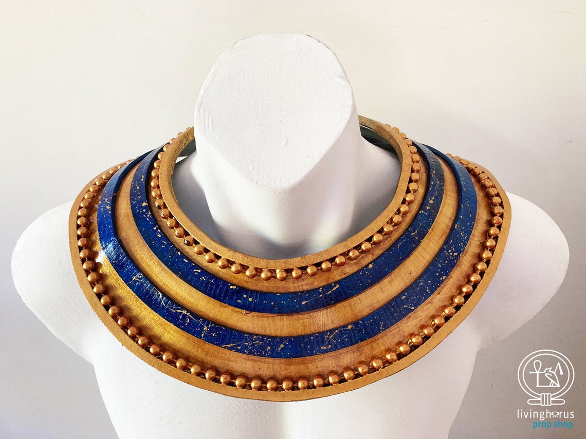Ancient Egyptian Tutankhamun Usekh Collar Faux Lapis-lazuli - Etsy ...