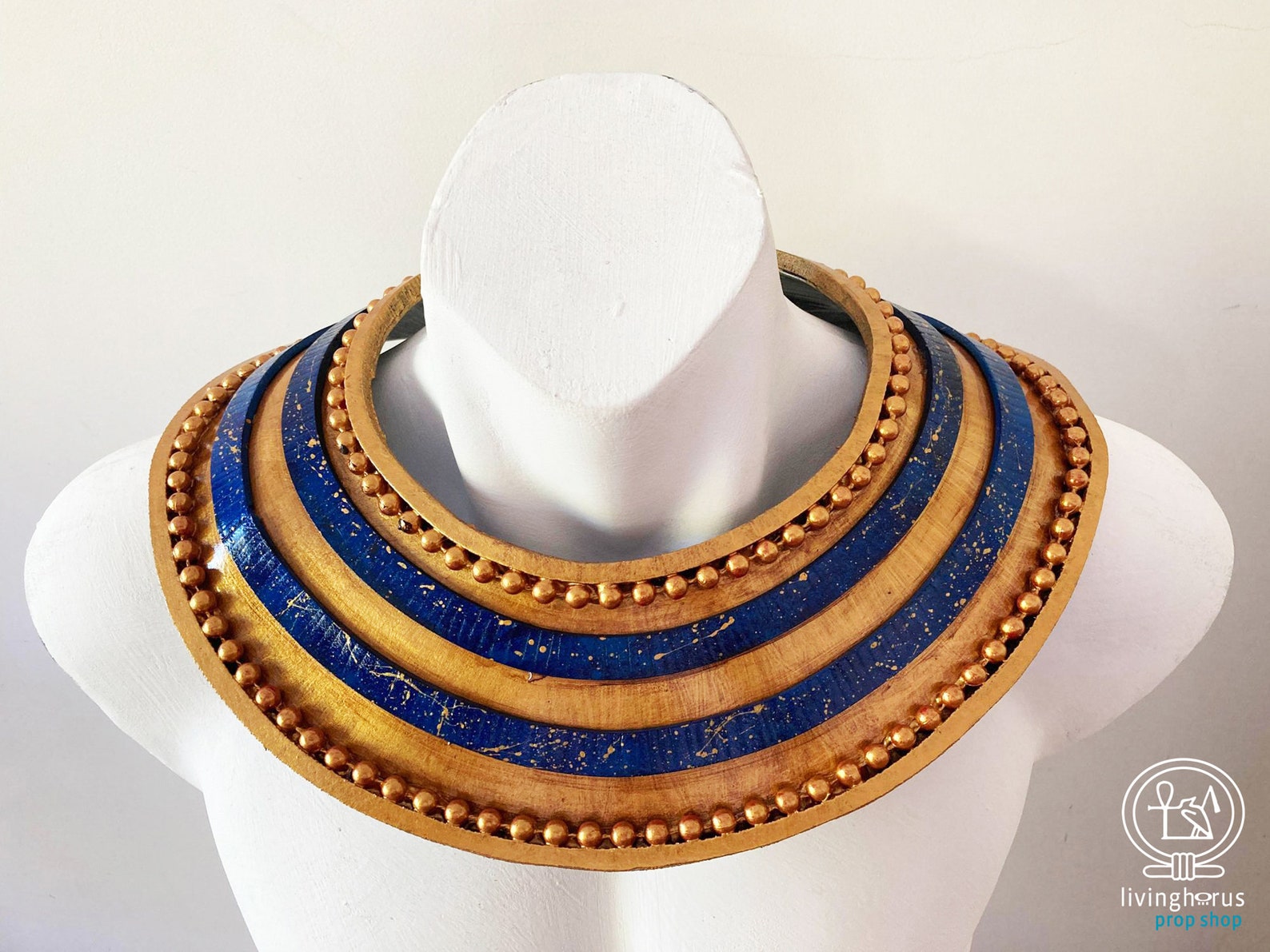 Ancient Egyptian Tutankhamun Usekh Collar Faux Lapis-lazuli - Etsy ...