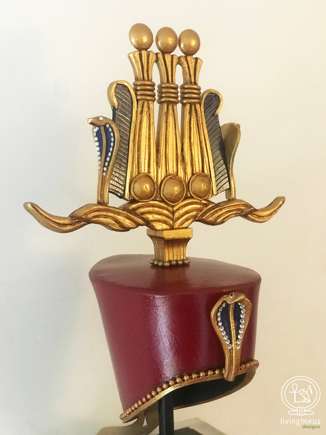 Ancient Egyptian Pharaoh Ptolemy Hemhem Crown - Etsy Australia