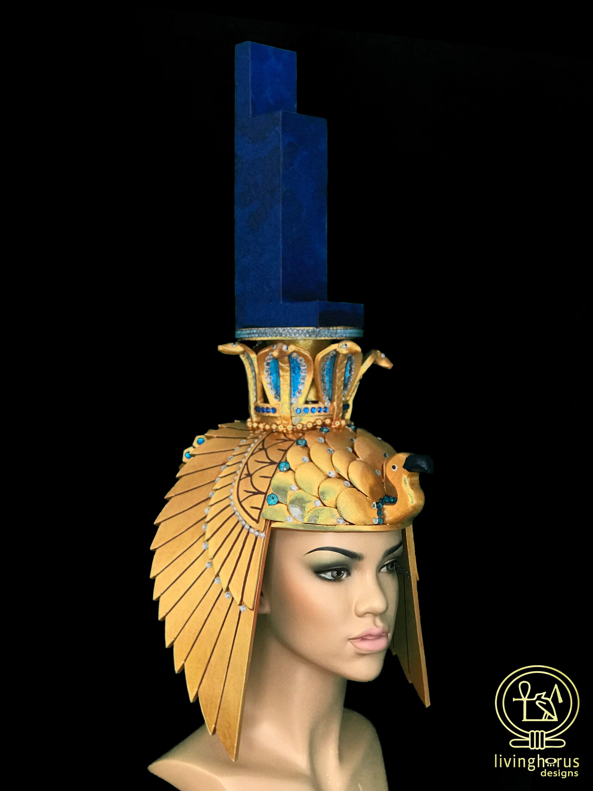 Vulture Headdress of the Ancient Egyptian Goddess Isis, Crown of Aset ...