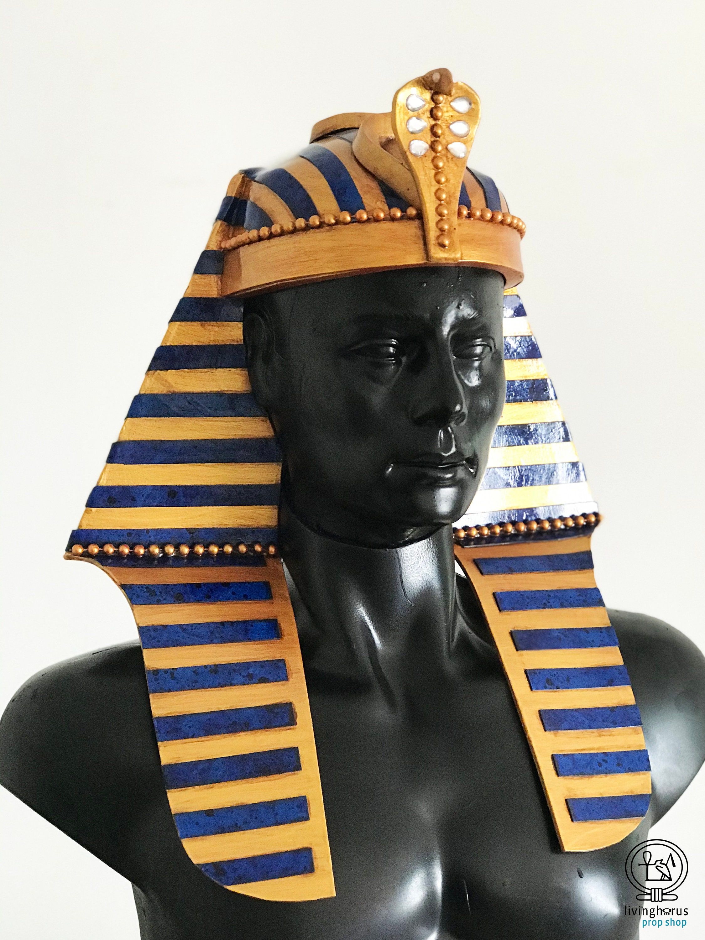 Ancient Egyptian Pharaoh Tutankhamun Crown Nemes Crown. - Etsy