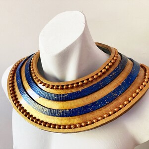 Ancient Egyptian Tutankhamun Usekh Collar Faux Lapis-lazuli - Etsy ...