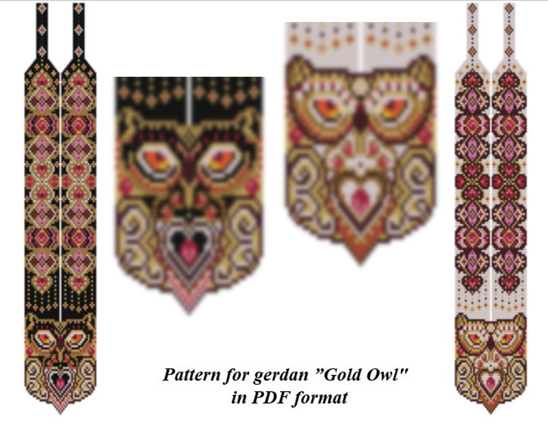 Pattern Beaded Gerdan in PDF Format Scheme Beaded Necklace - Etsy