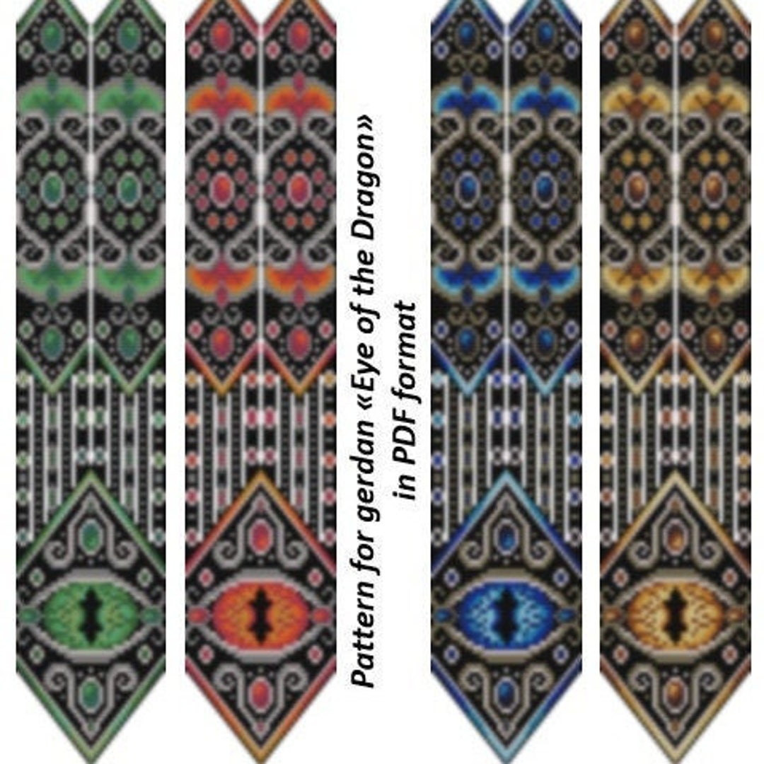 Pattern Beaded Gerdan in PDF Format Scheme Beaded Necklace - Etsy