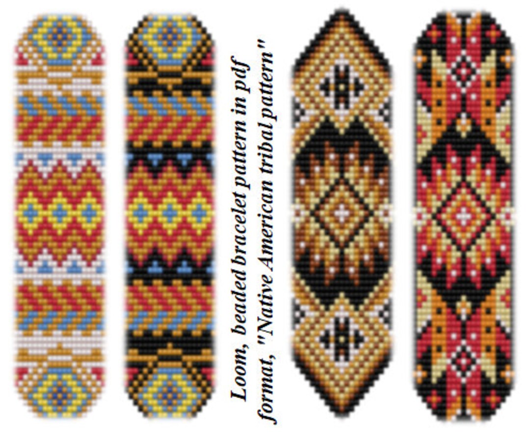Loom Beaded Bracelet Pattern Pdf Format Beaded Scheme Bead - Etsy