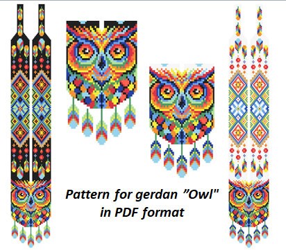 Pattern Beaded Gerdan in PDF Format Scheme Beaded Necklace - Etsy
