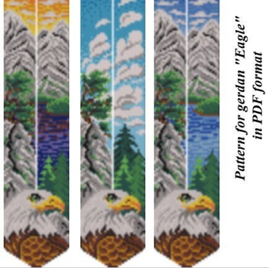 Pattern Beaded Gerdan in PDF Format, Scheme Beaded Necklace, Eagle ...