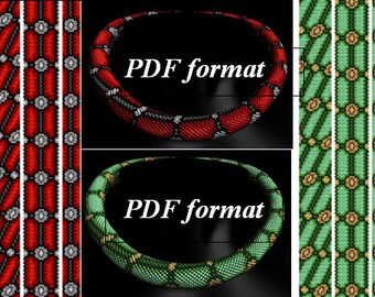 Pattern Beaded Gerdan in PDF Format Scheme Beaded Necklace - Etsy