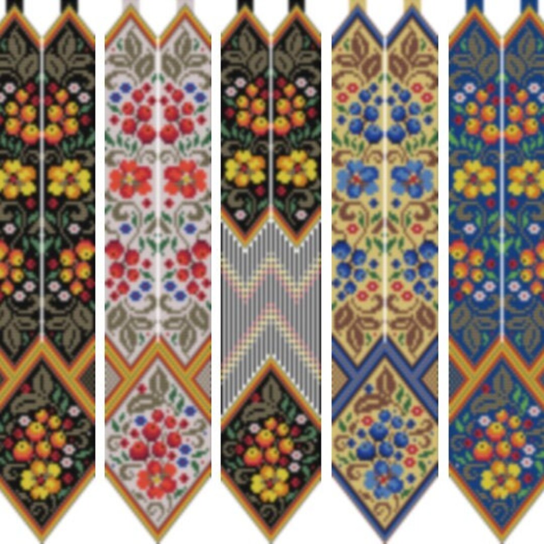 Pattern Beaded Gerdan in PDF Format, Scheme Beaded Necklace, Berries ...
