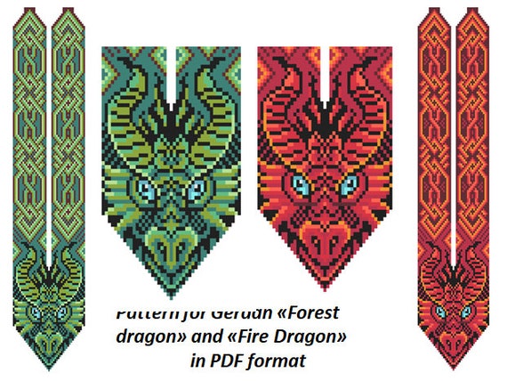 Pattern Beaded Gerdan in PDF Format Scheme Beaded Necklace - Etsy