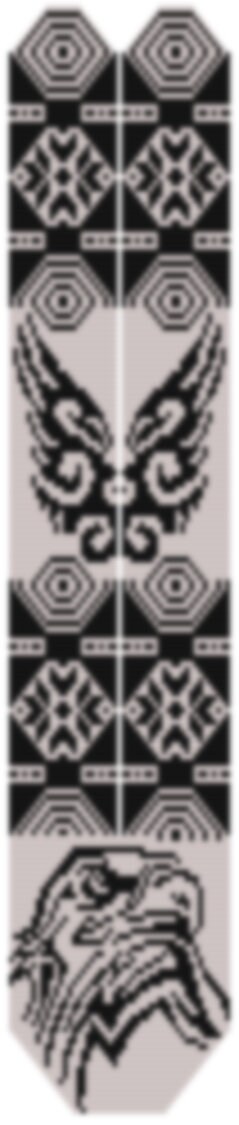 Pattern Beaded Gerdan in PDF Format, Scheme Beaded Necklace, Eagle ...