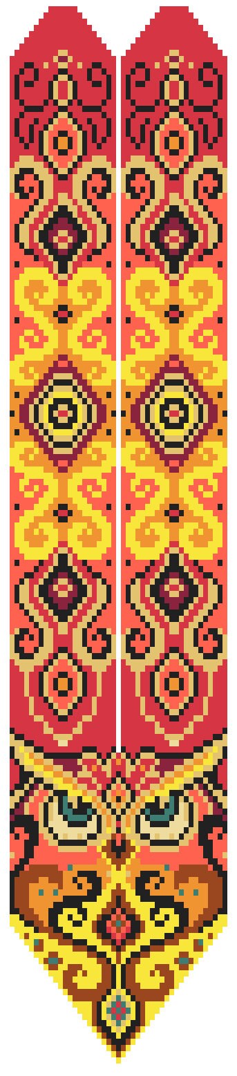 Pattern Beaded Gerdan in PDF Format, Scheme Beaded Necklace, Owl ...