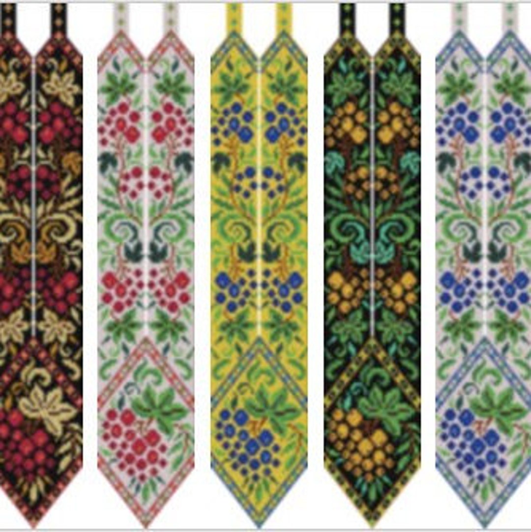 Pattern Beaded Gerdan in PDF Format, Scheme Beaded Necklace, Berries ...