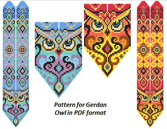 Pattern Beaded Gerdan in PDF Format Scheme Beaded Necklace - Etsy