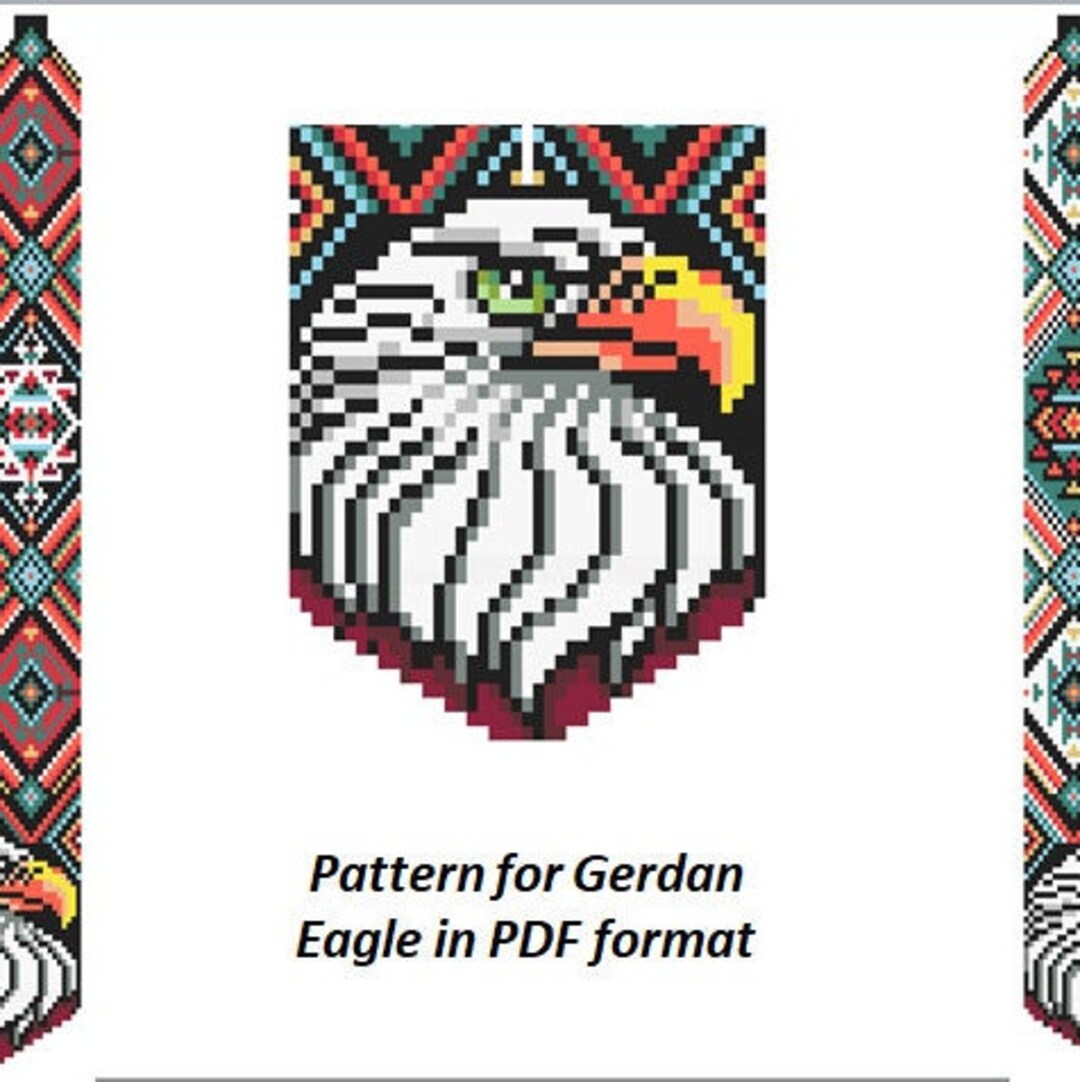 Pattern Beaded Gerdan in PDF Format, Scheme Beaded Necklace, Eagle ...