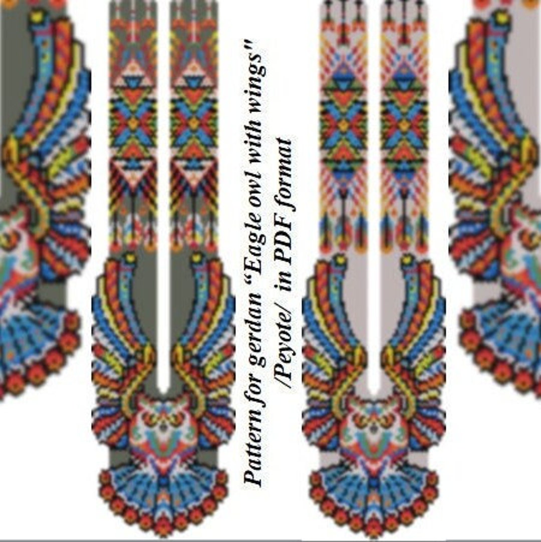 Peyote Pattern Beaded Gerdan in PDF Format Scheme Beaded - Etsy