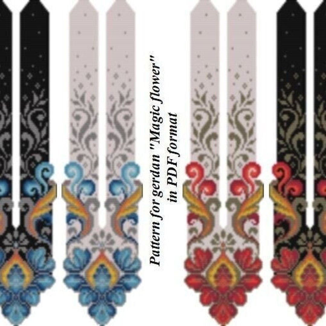 Pattern Beaded Gerdan in PDF Format, Scheme Beaded Necklace, Magic ...