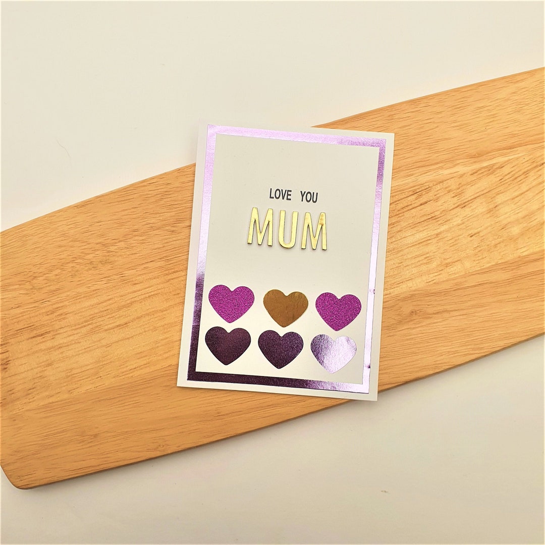 Je t'aime maman carte | Cartes et loisirs créatifs de Susie - Etsy France