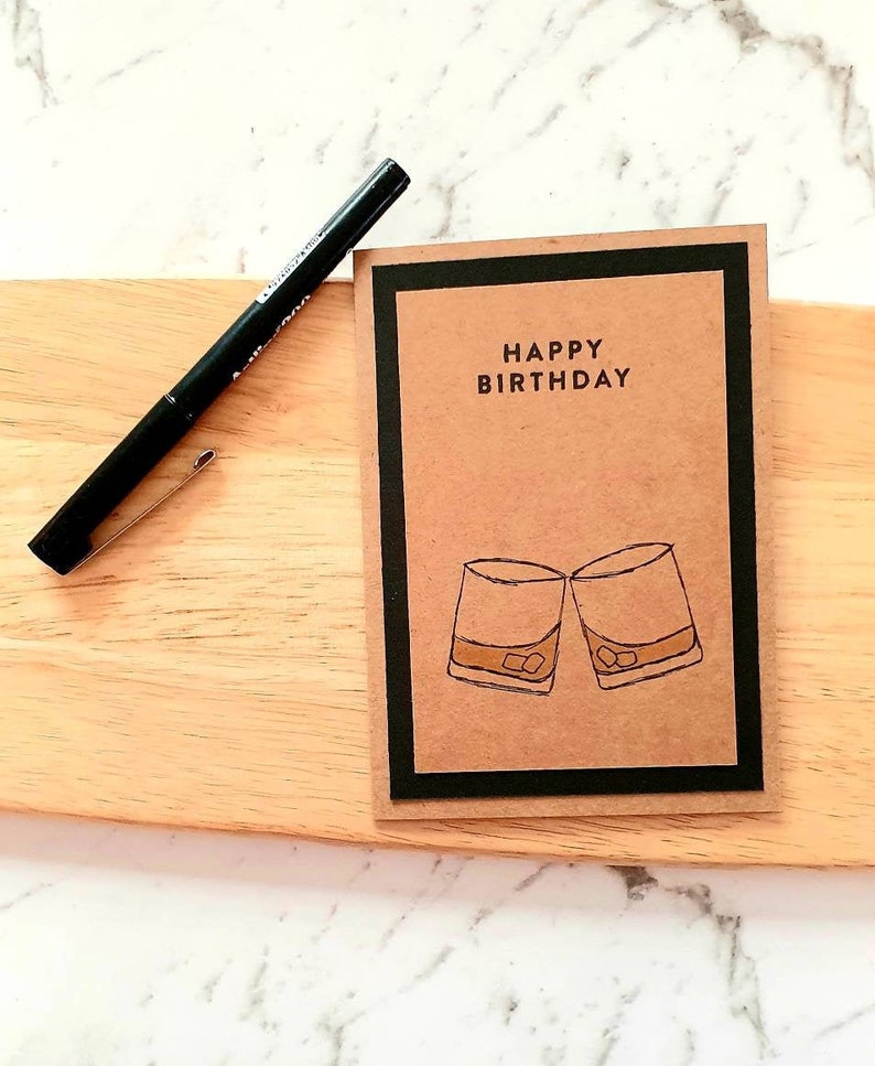 Scotch Handmade Birthday Card - Etsy