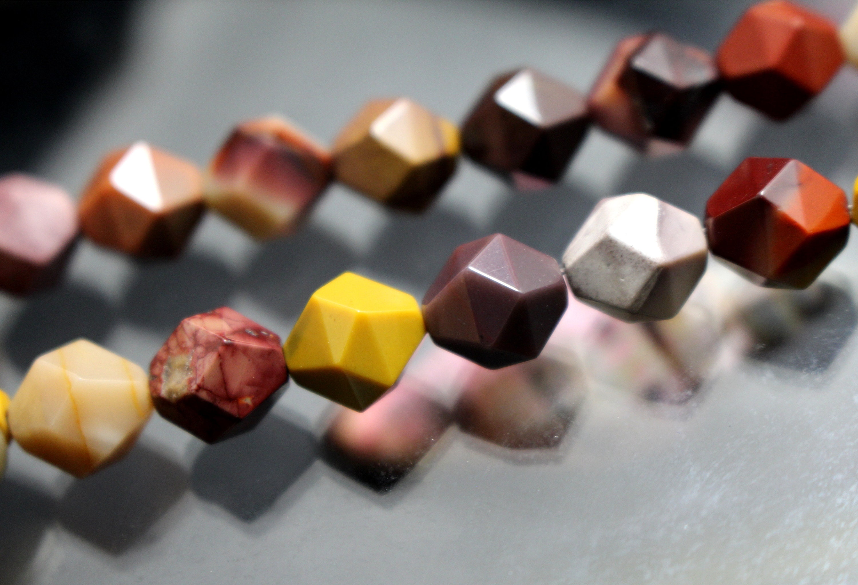 Star Cut Faceted Mookaite Nugget Beads, 6mm 8mm 10mm 12mm Faceted ...