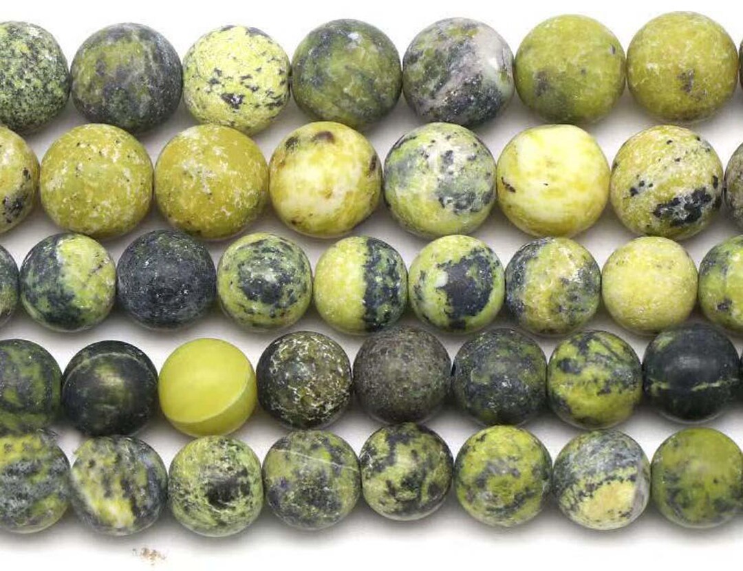 Matte Synthetic Yellow Turquoise Gemstone Round Beads,4mm 6mm 8mm 10mm ...