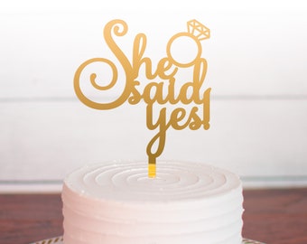She Said Yes Topper | Etsy