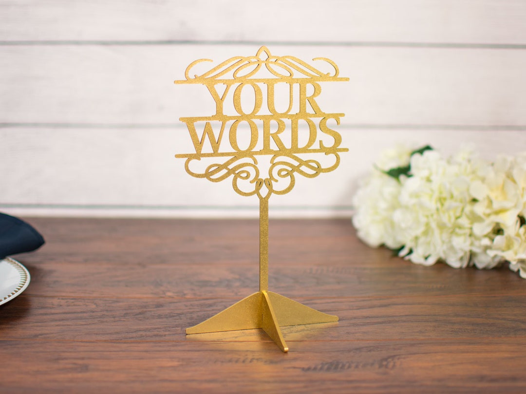 Custom Wedding Table Sign Gold Table Signs Silver - Etsy