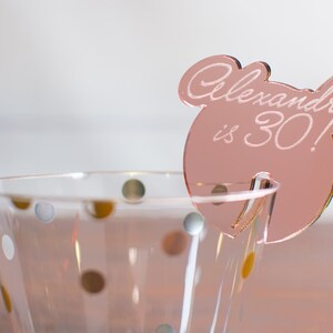 Personalized Drink Tags With Pressure Clip. Party Drink Tag Circles ...