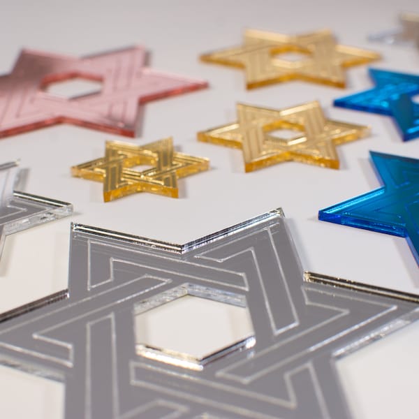 Star Of David Cake Topper Etsy