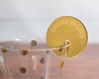 Personalized Drink Tags With Pressure Clip. Party Drink Tag - Etsy