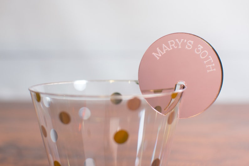 Personalized Drink Tags With Pressure Clip. Party Drink Tag - Etsy