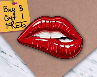 Lips pin | Etsy