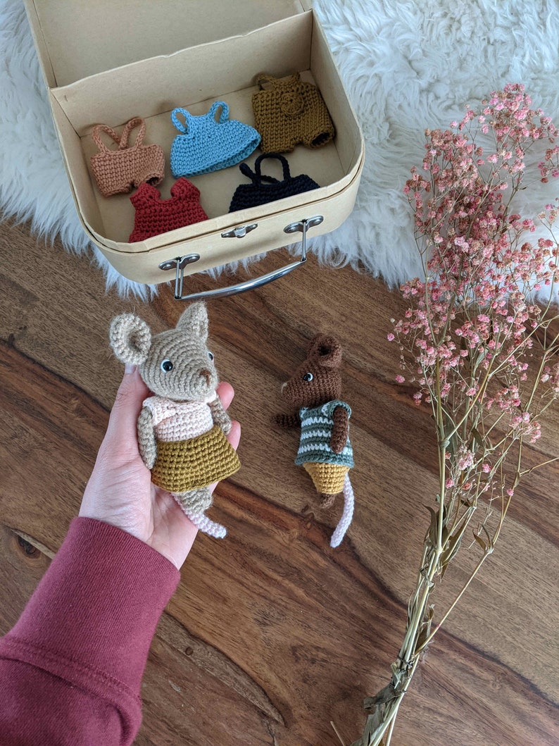 Crochet Pattern : Bundle Mouse Clothes the Mice Family - Etsy