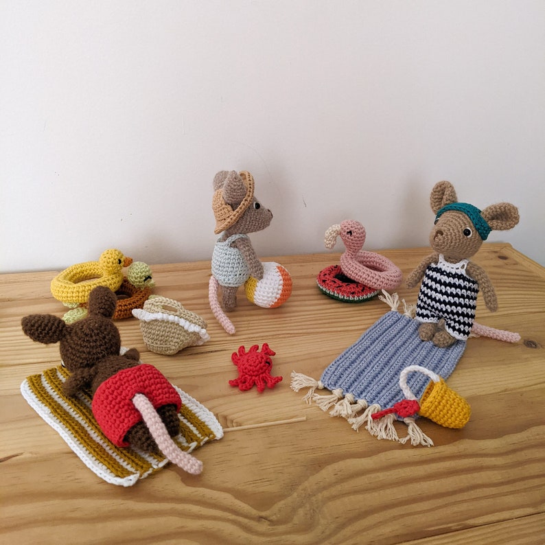 Crochet Pattern : Bundle Mouse Summer Collection the Mice - Etsy