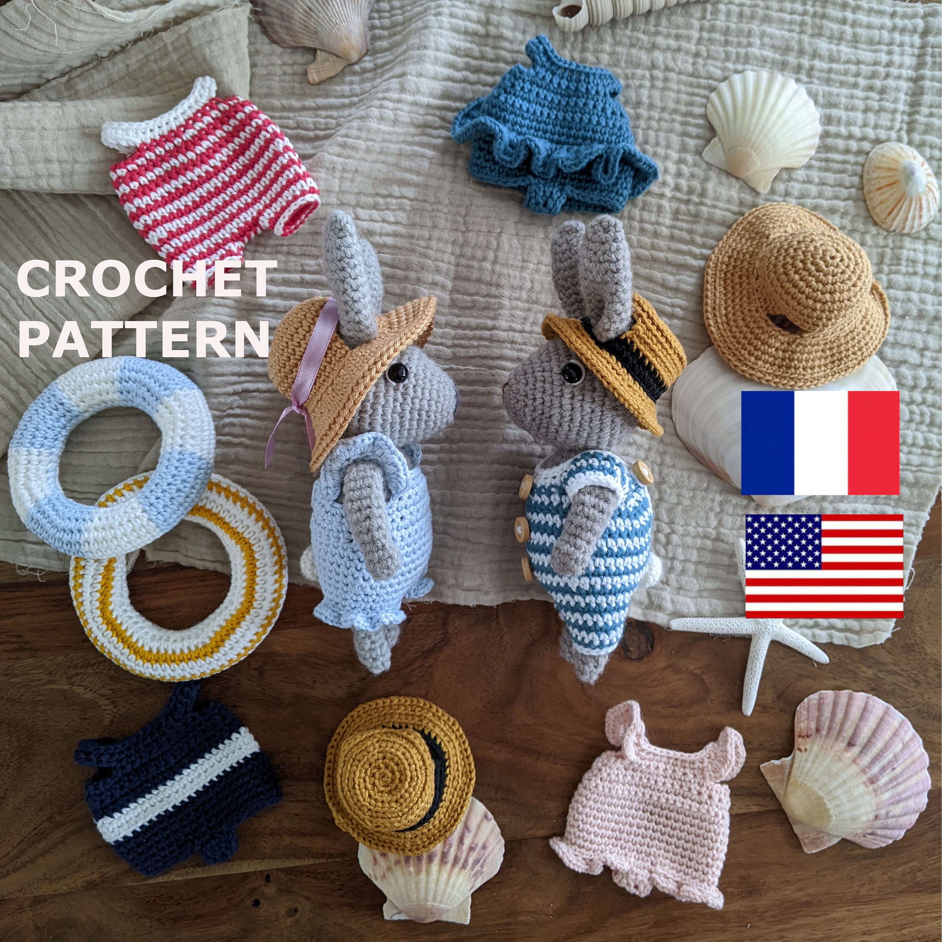 Crochet Pattern : Bundle Bunny + Summer Collection - the Cottontail ...