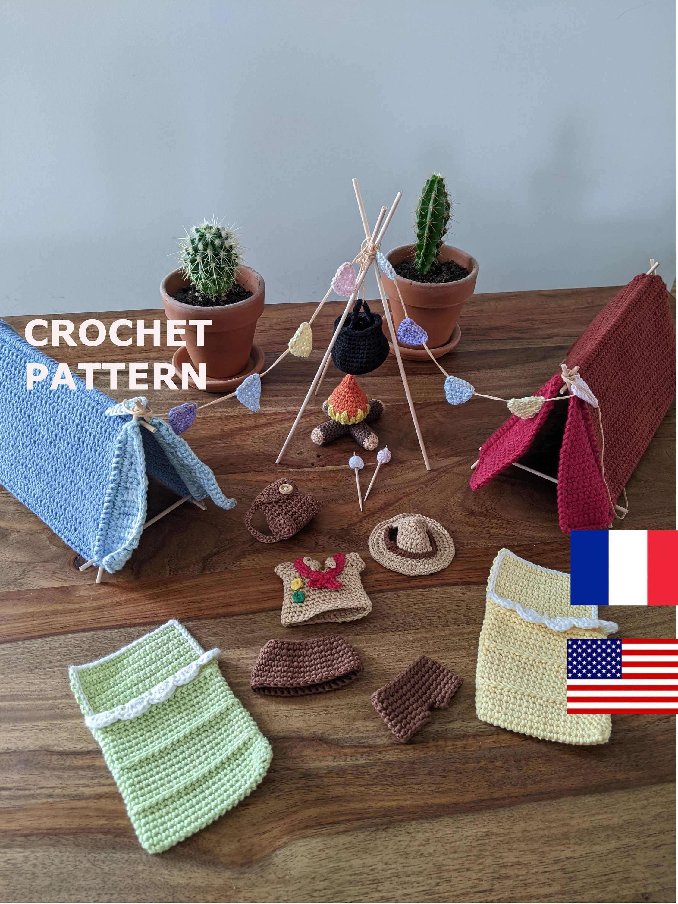 Crochet Pattern Camping Collection only the Mice - Etsy
