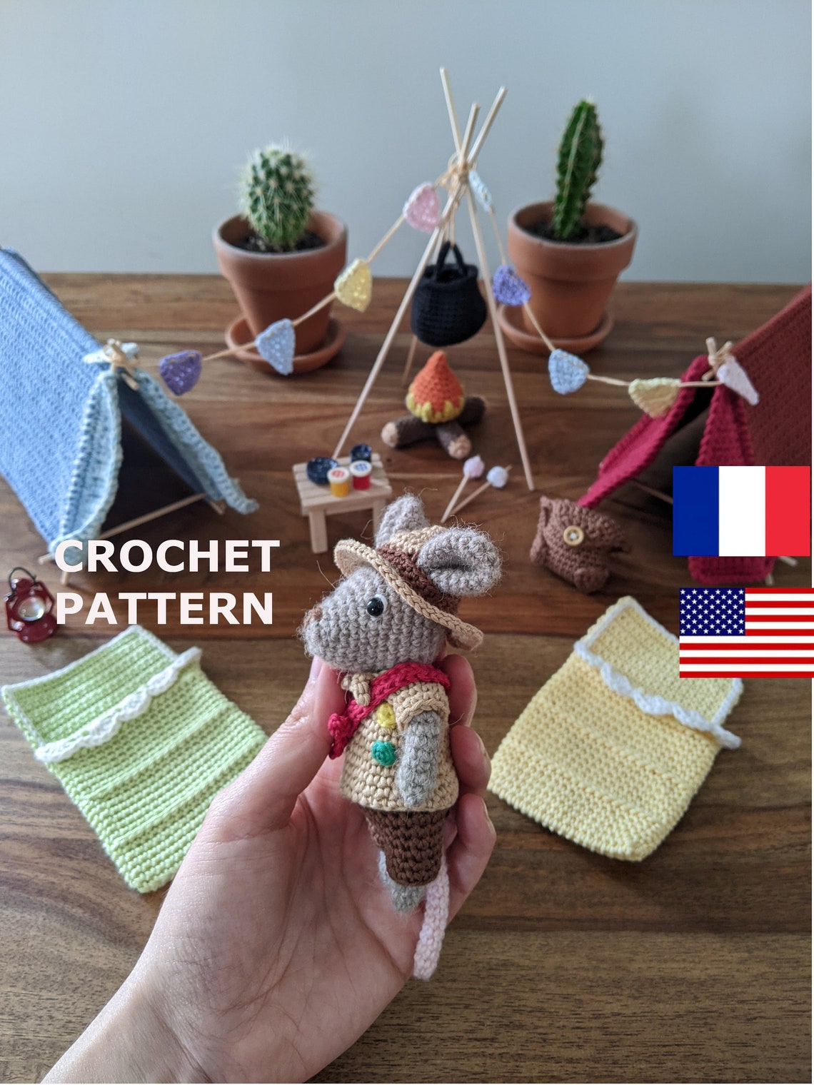 Crochet Pattern : Bundle Mouse Camping Collection the Mice - Etsy