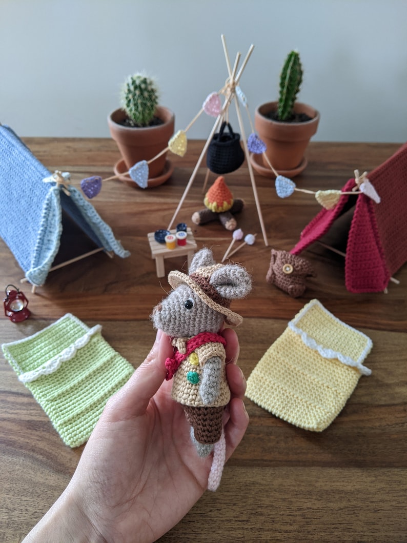Crochet Pattern - Camping Collection (only !) - the Mice Family - Etsy