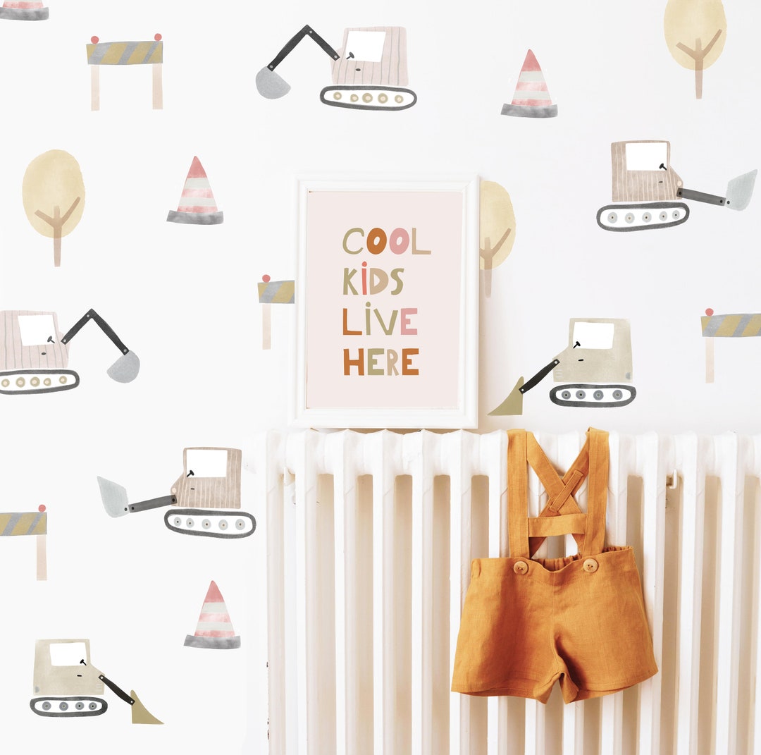 Diggers Nursery Decals, Diggers Wallpaper, Diggers Wall Art, Diggers ...