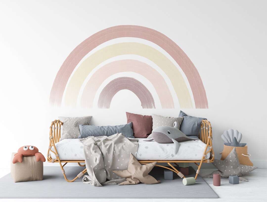 Rainbow Wall Decal Rainbow Wall Mural Rainbow Wallsticker - Etsy