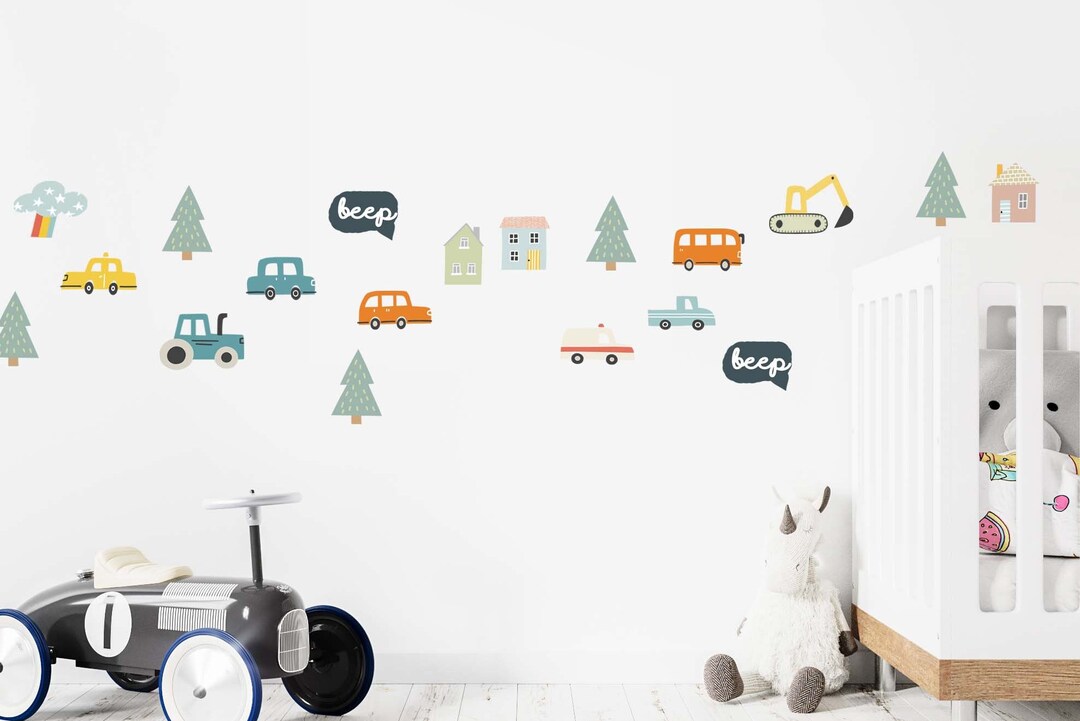 Cars Wall Stickers, Cars Wall Decals, Cars Wall Decor, Nursery Decor ...