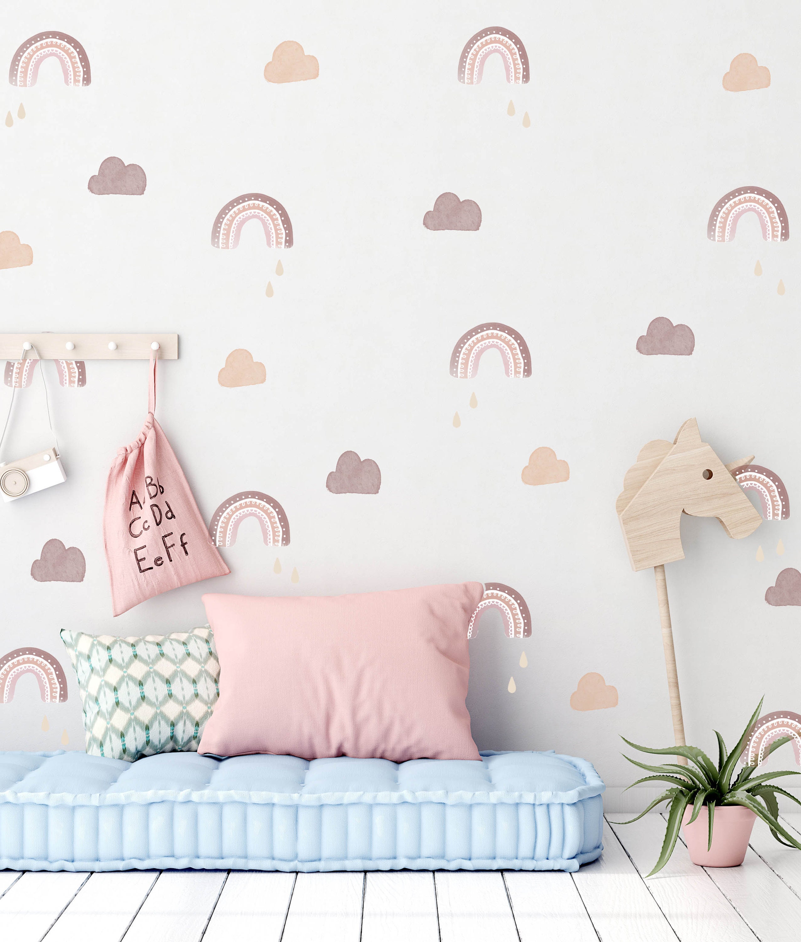 Rainbows wall decals rainbow wallstickers Rainbow Mural | Etsy